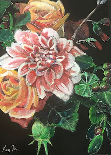 Kay's Art: More scratchboard flowers. I am creating a collection of ...