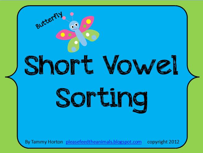 Please Feed the Animals...: Short Vowel Review...
