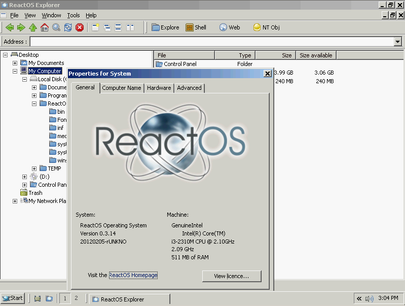 Mencoba ReactOS: Sistem Operasi Kloning Windows XP