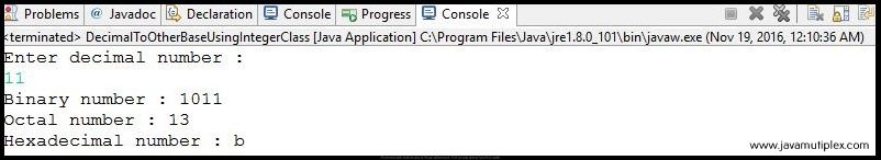 How to do base conversion using library method in Java?