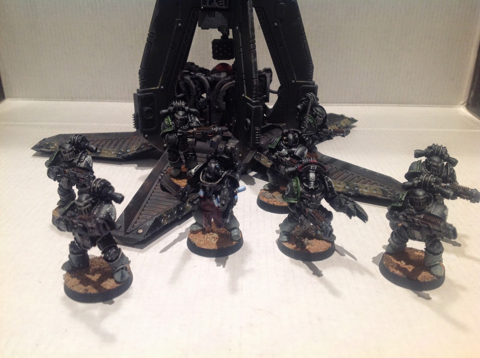 A Galaxy In Flames: Finished Raven Guard Volkites and WIP Heavy Weapons