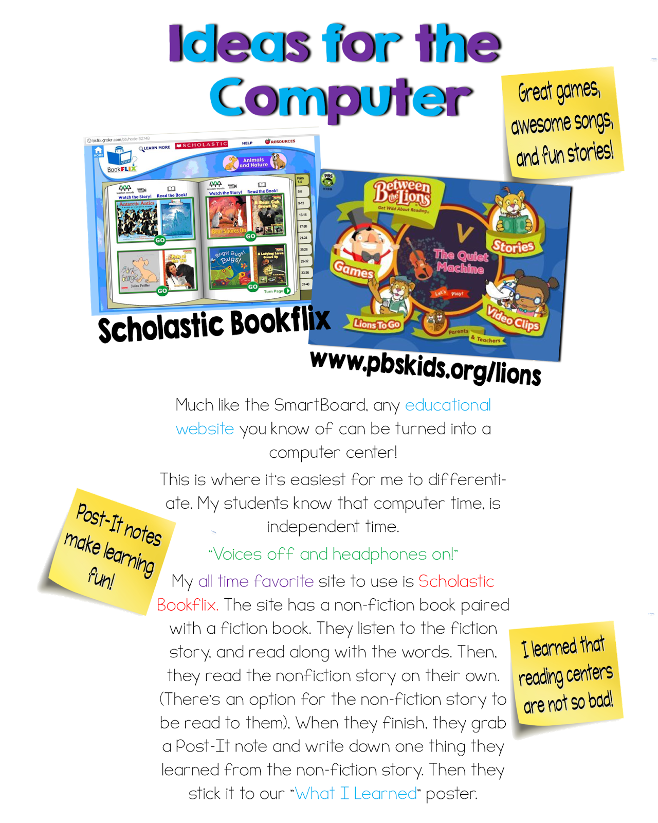 Primary Chalkboard: Reading Center Ideas for Your Classroom!