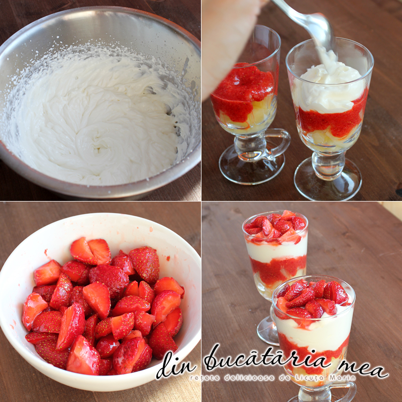 Din bucătăria mea: Desert cu capsuni, ananas si crema de branza