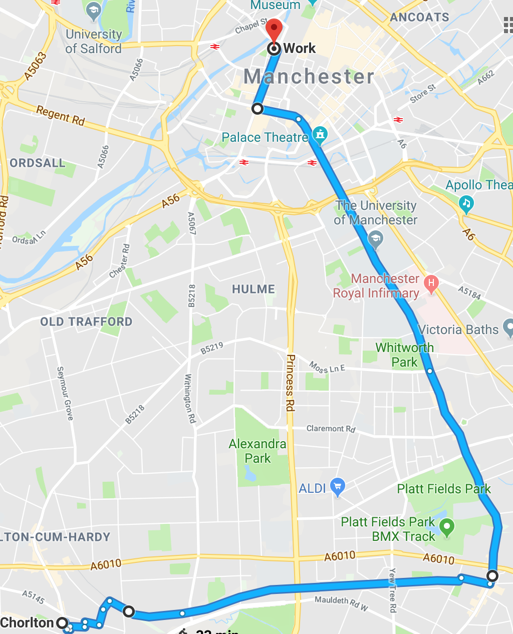 Chorlton to Centre Commuting