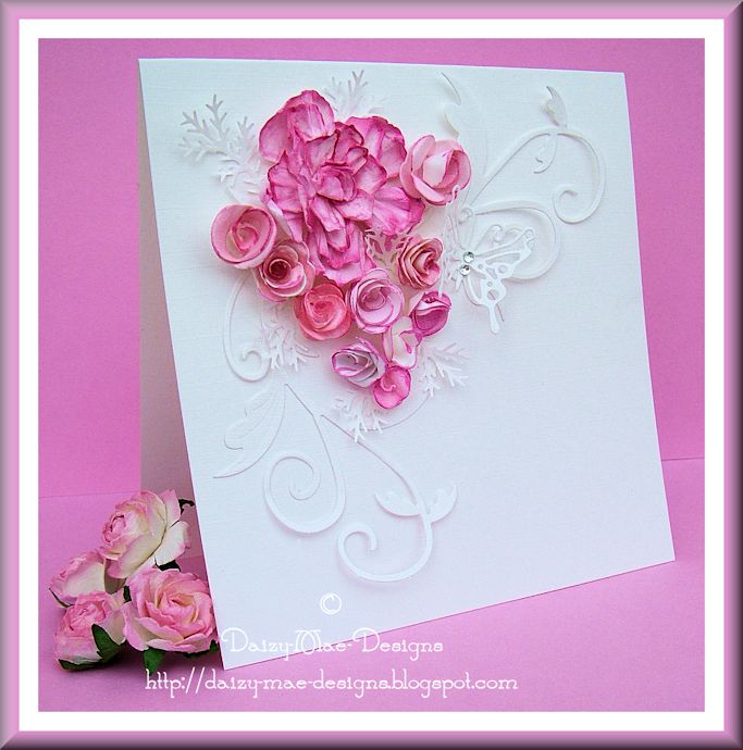 Daizy-Mae-Designs: Pink flowers card