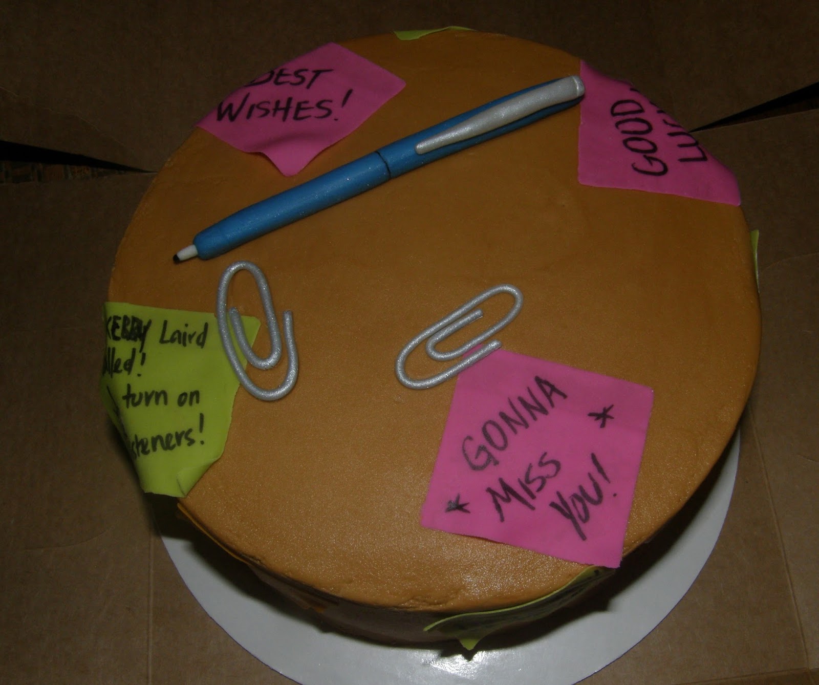 Mrs. Lydia's Kitchen: Co-worker Going Away Cake