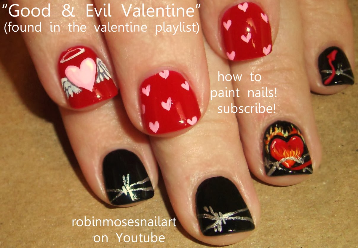 Nail Art by Robin Moses: "valentine nails" "nail art" "heart nails ...