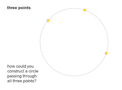 MEDIAN Don Steward mathematics teaching: three points determine a circle
