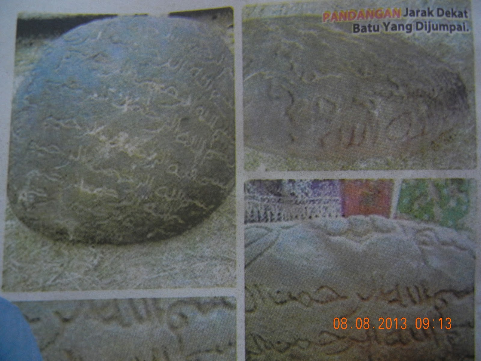 GELIGA KINABALU: BATU BERTULISAN AYAT AL QURAN DI TEMUI DI SUNGAI ...