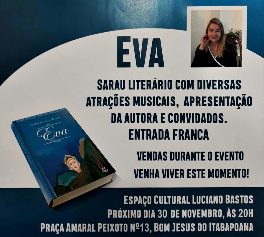 CONVITE ECLB: Lançamento do livro "Eva", de Silvana Batista