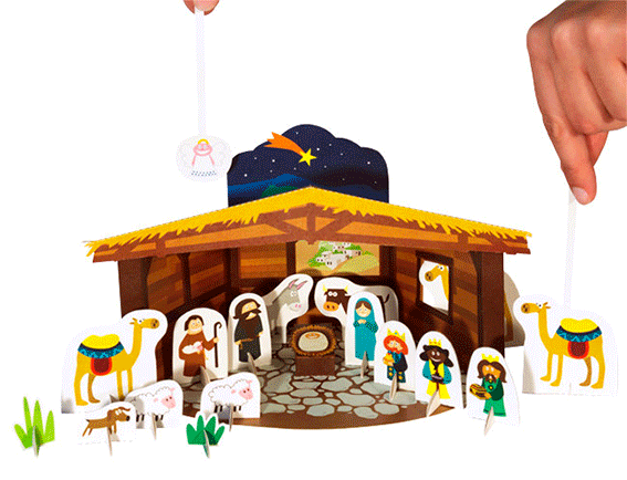 Quandofuoripiove: Il presepe di carta (e gli altri giochini) di Pukaca