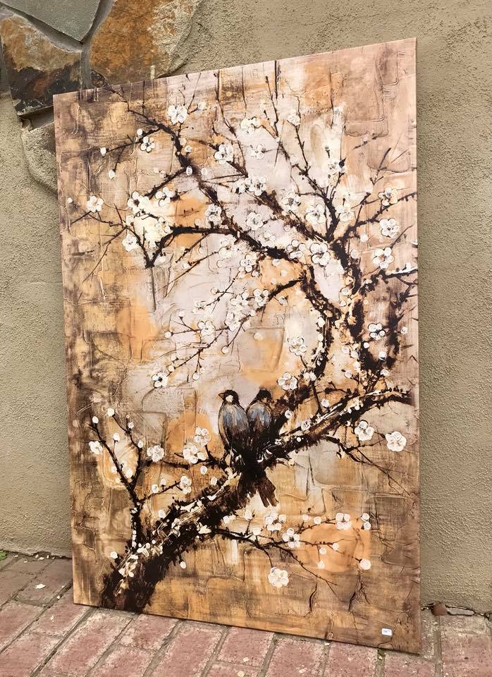 .: Large Hand Embellished Canvas