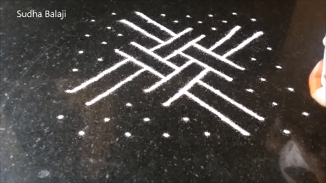 6-7 dots rangoli step by step images