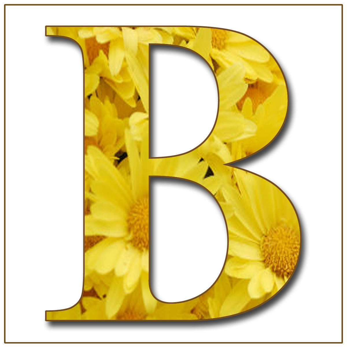 GRANNY ENCHANTED'S BLOG: "Yellow Flowers" Free Scrapbook Alphabet ...