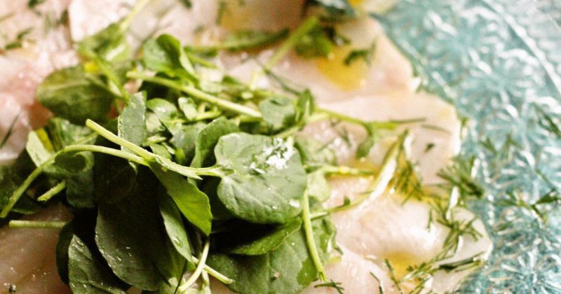 Perfectly imperfect : Hamachi Carpaccio