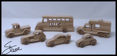 Scrollsaw Workshop: Wooden Vehicle Set Scroll Saw Pattern.