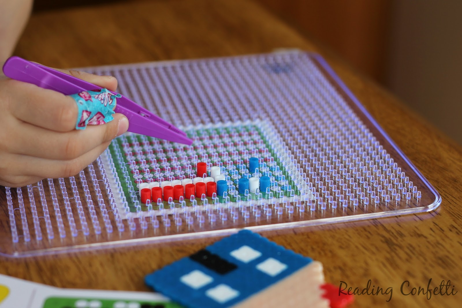 Perler Bead Magnets ~ Reading Confetti