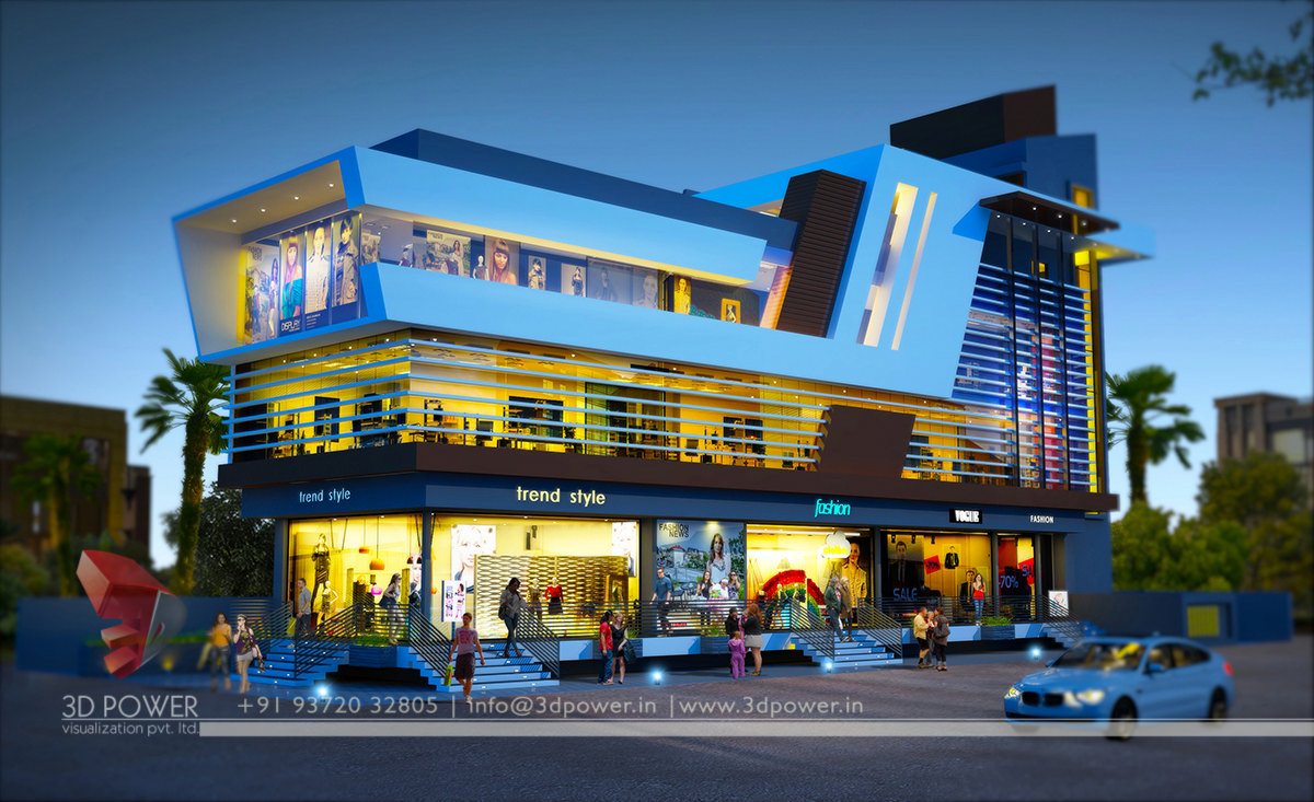 Corporate Building Design | 3D Rendering: Exclusive Night View