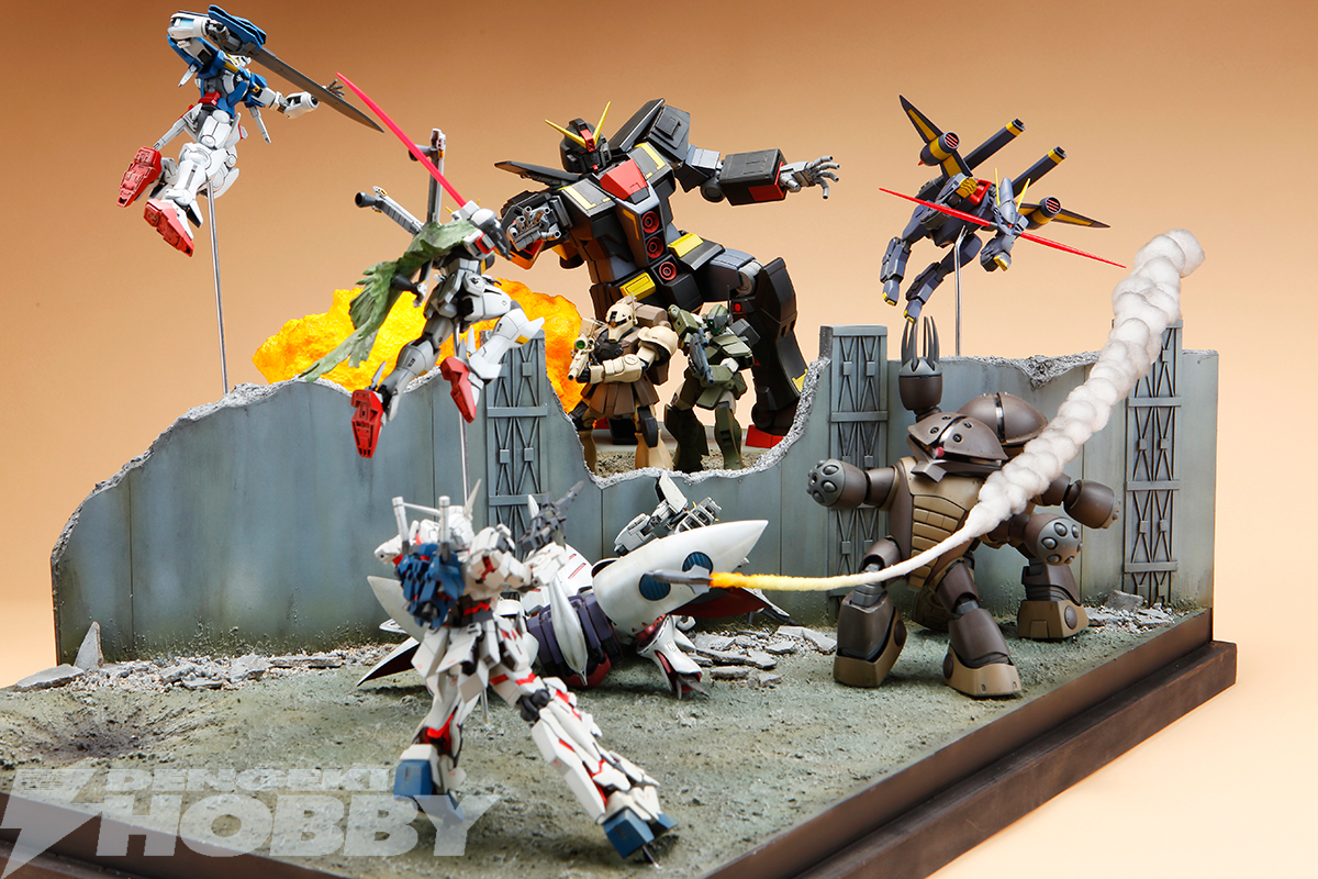 Gundam Diorama Front Poster GunPla Version - Gundam Kits Collection ...
