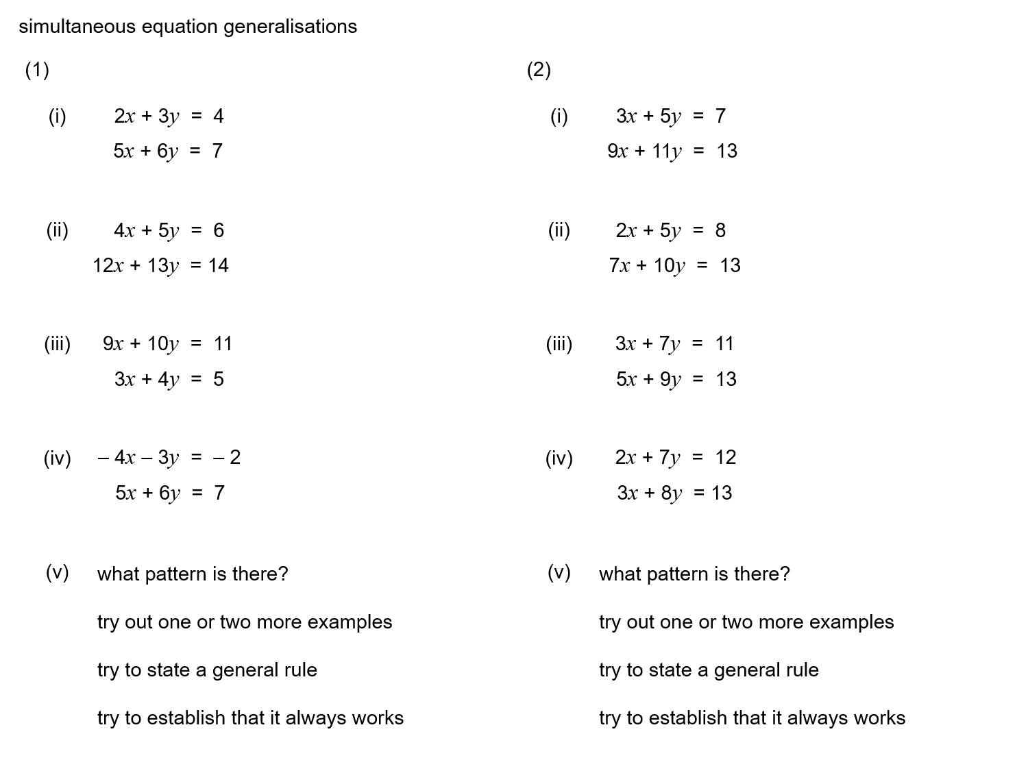 MEDIAN Don Steward mathematics teaching: simultaneous equations ...