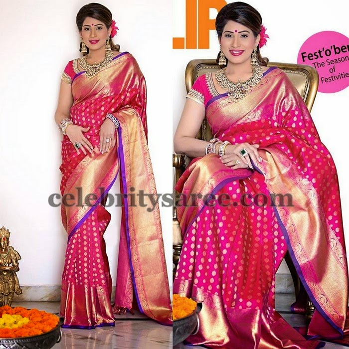 Heavy Border Wedding Silk Sarees - Saree Blouse Patterns
