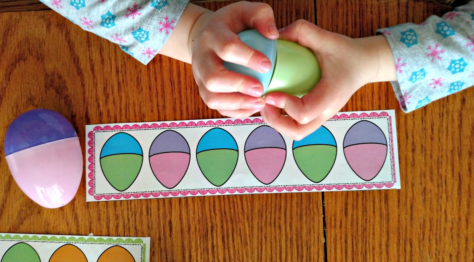 Apples to Applique: Egg Matching and Pattern Activities