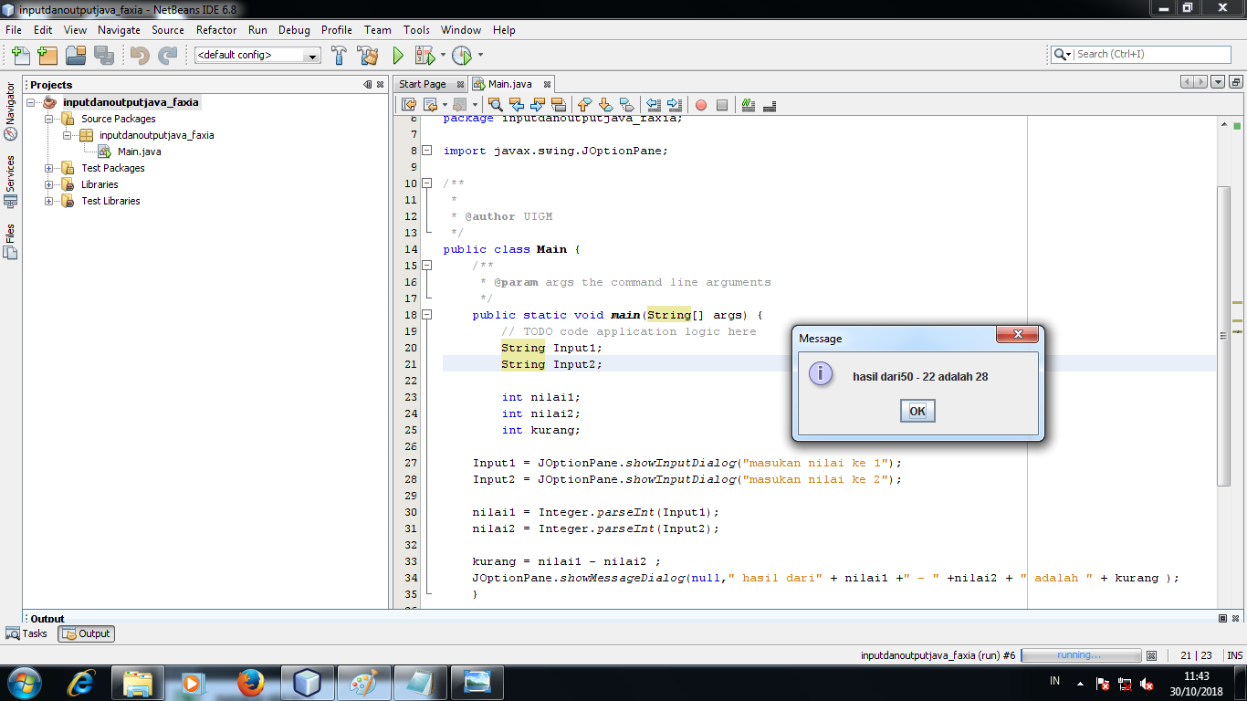 Input dan Output Pada Java