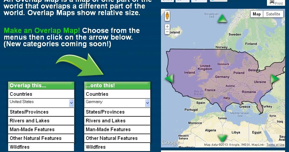 Online Maps: OverlapMaps: Comparing places on Earth