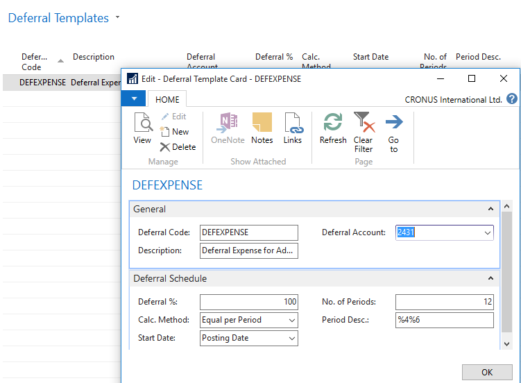 Nandesh Gowda : Defer Revenues and Expenses, Deferral Templates NAV