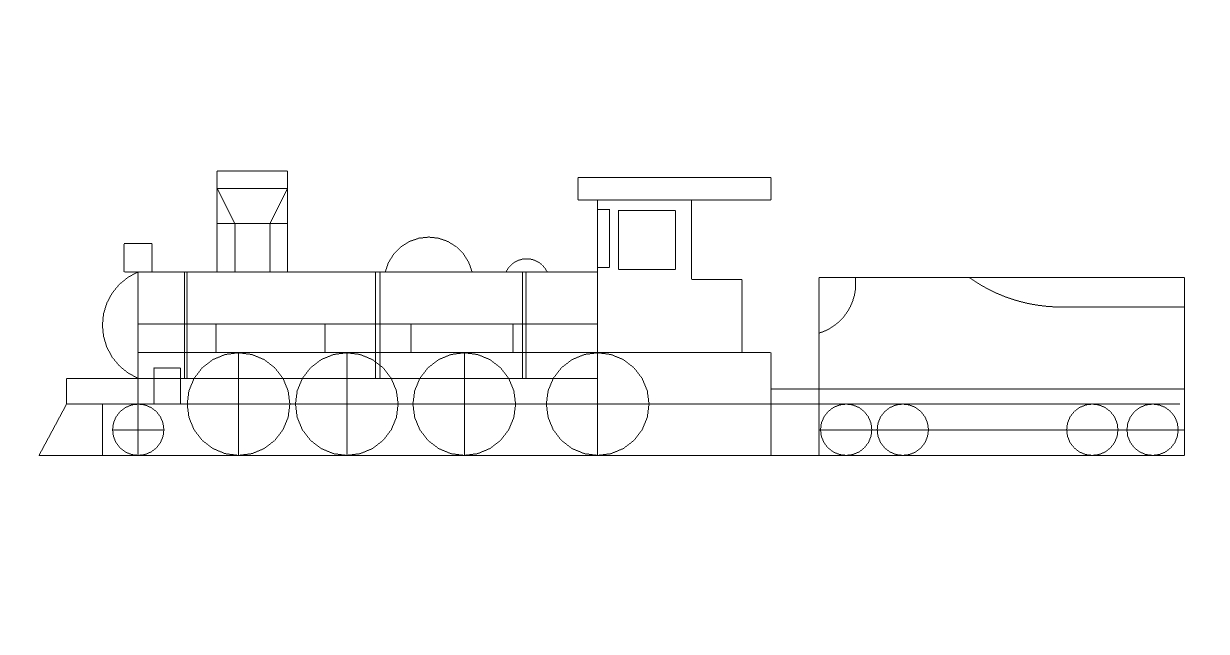 Belajar Menggambar: MENGGAMBAR LOKOMOTIF KERETA API UAP