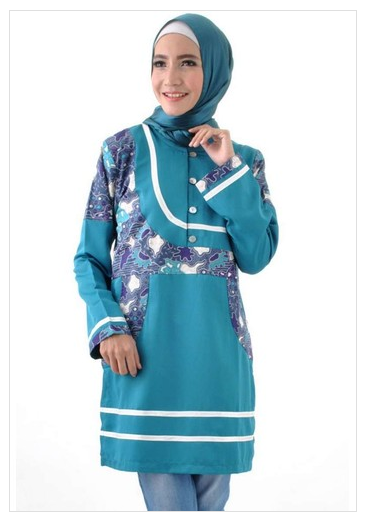 Inilah Trend Model Baju Batik Muslim Atasan Wanita 2016 yang paling ...