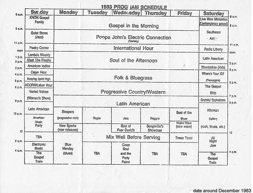 The History of KNON 89.3 FM in Dallas, Texas