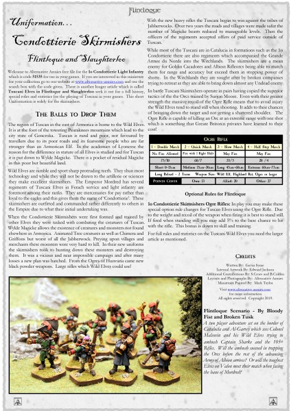 Alternative Armies: Tuscani Light Infantry and Campaigning Back Packs ...