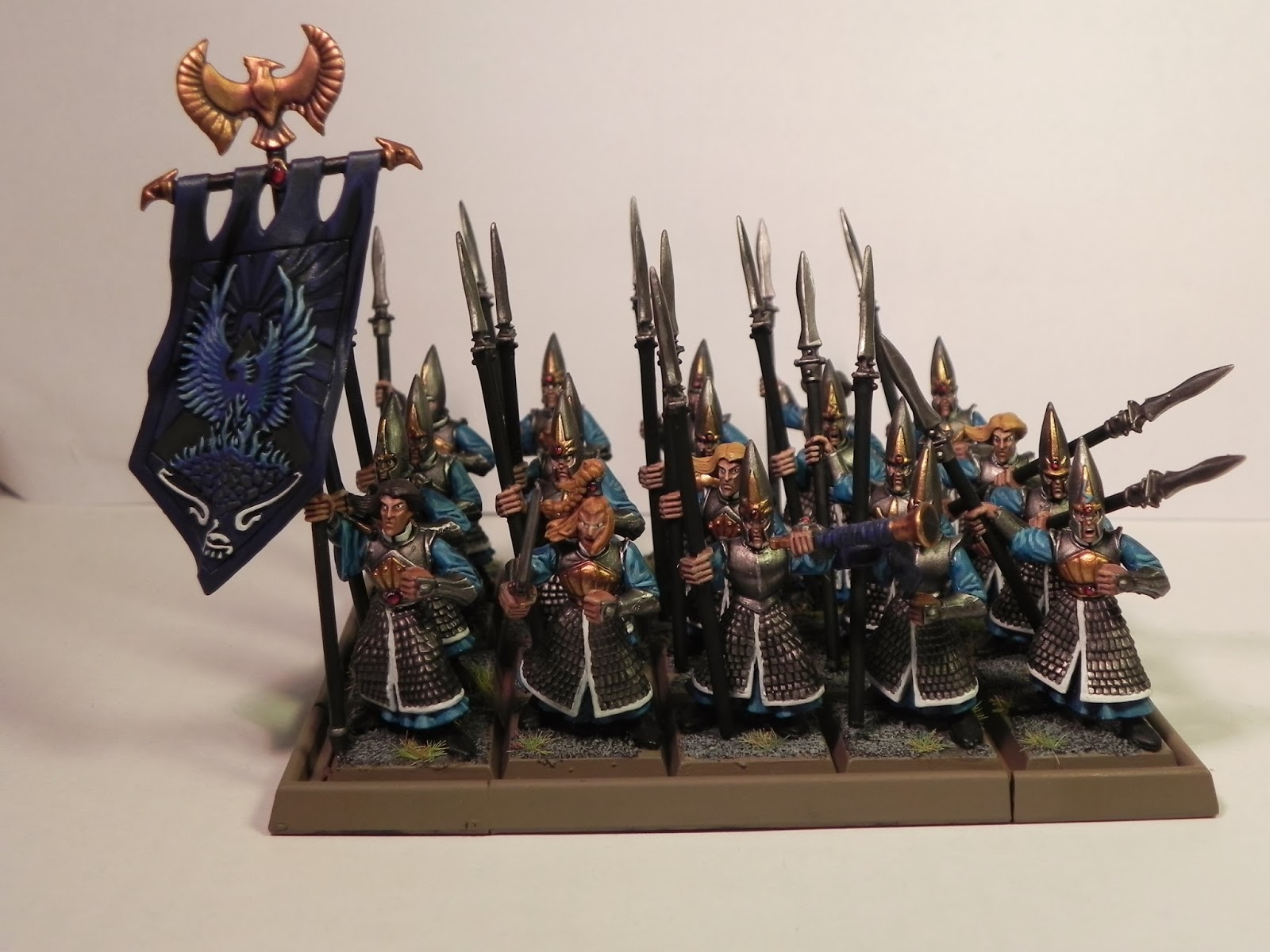 Korhain's hobby blog: Finished High elf spearman