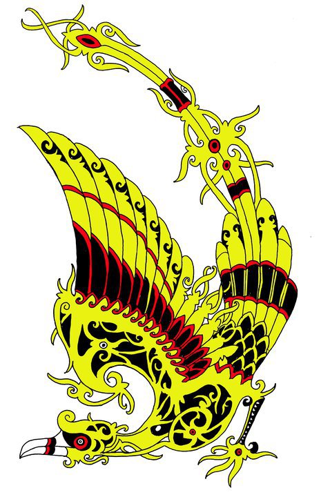 Motif Dayak Burung Enggang - Perumperindo.co.id