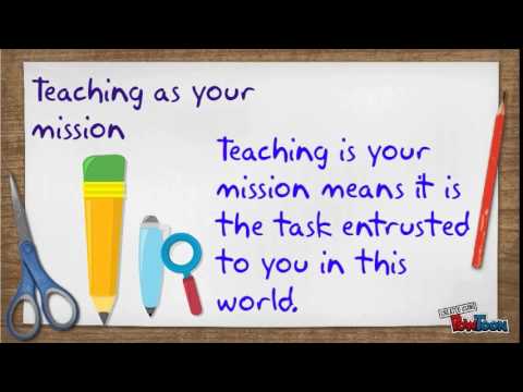 Teaching as Your Vocation, Mission and Profession