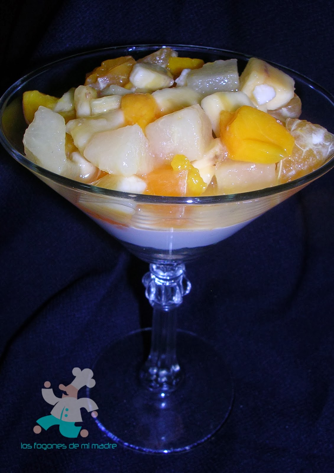 LOS FOGONES DE MI MADRE : COCTEL DE FRUTAS CON CREMA DE QUESO