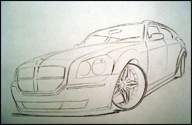 Adriano Blog: How to Draw a car / Como desenhar um carro