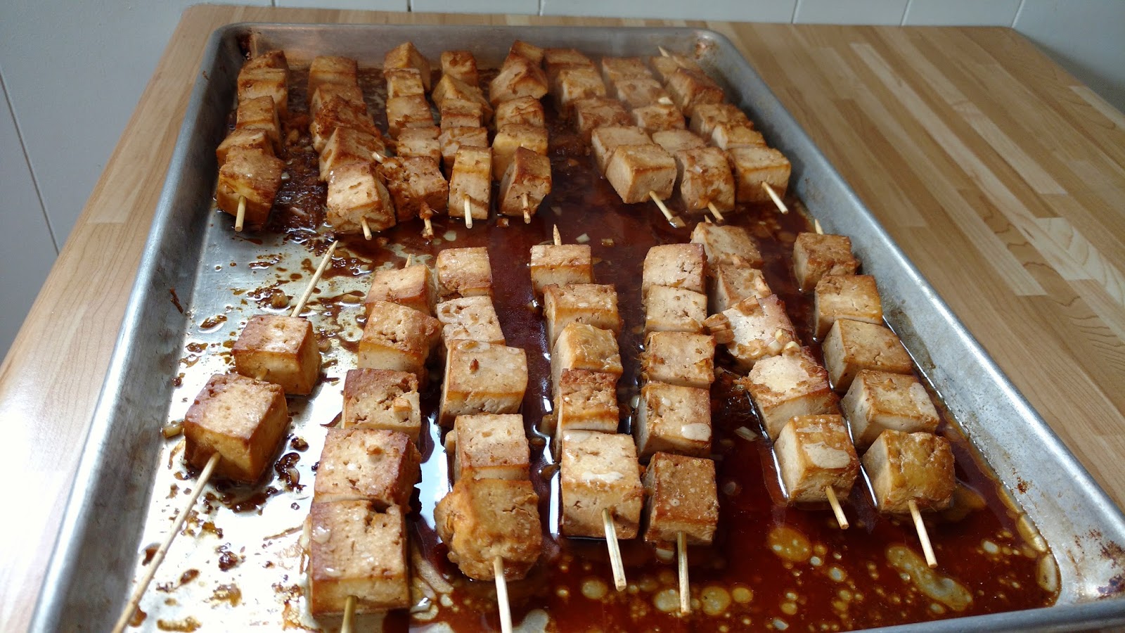 À la maison: Recette santé; Brochette de tofu mariné!