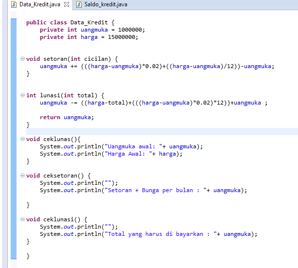 Progam Sederhana Encapsulation( java ) dengan Eclipse ~ BloG_Tunes