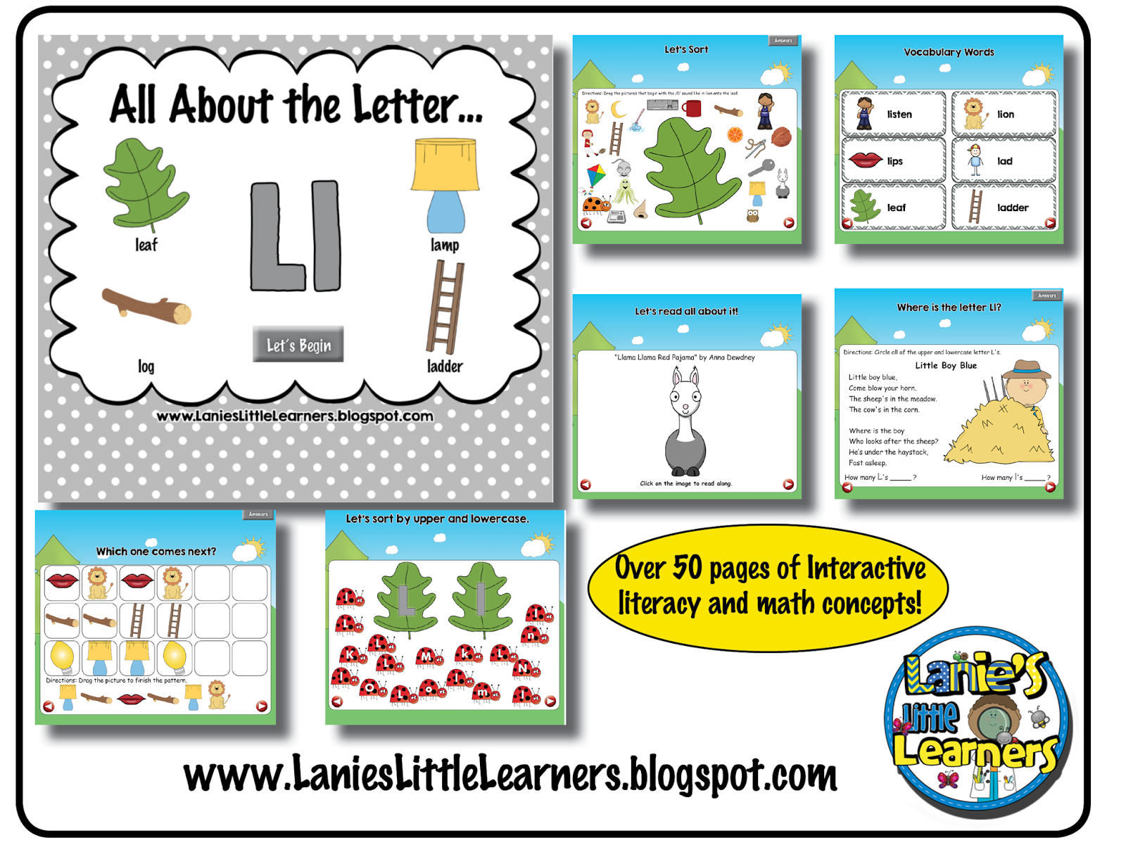 Lanie's Little Learners: All About the Letter Ll {Letter of the Week ...