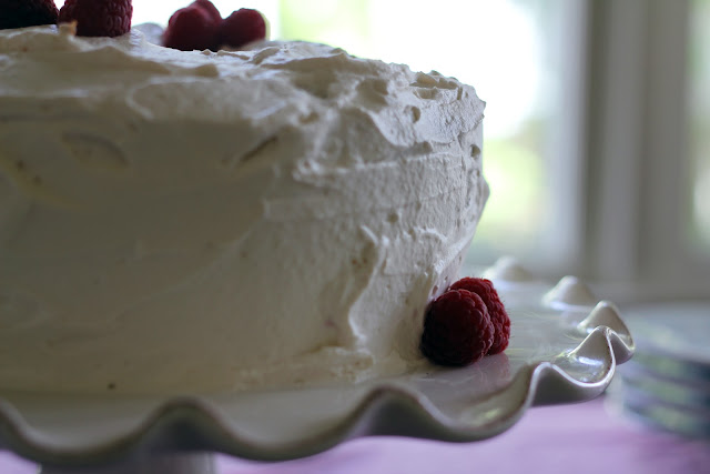 Blue Kale Road: Raspberry Angel Food Cake for Bake Together