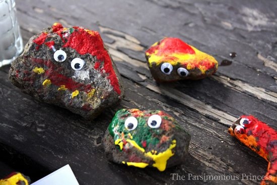 The Parsimonious Princess: Our Favorite Camping Craft: Rock Monsters!