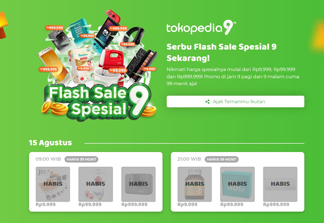 Tips berhasil dalam event flash sale di Tokopedia - Persada Blog