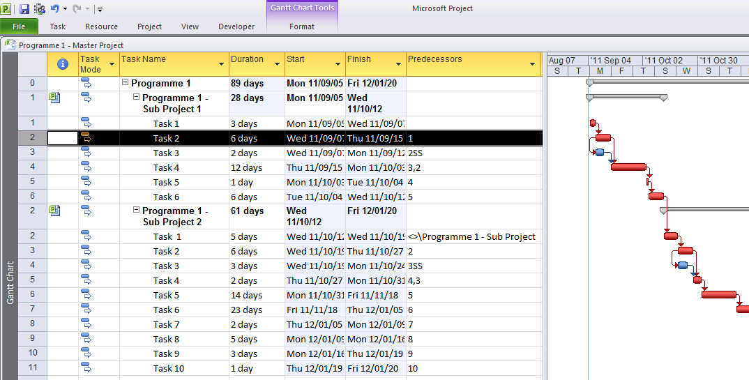 Andre's Microsoft ECM Blog: Project Server 2010: Master and Subprojects ...