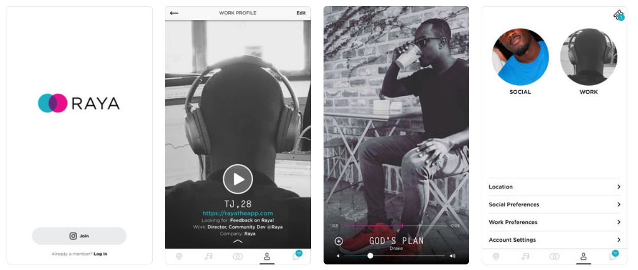 Raya iOS Mobile App - Turing Trust into Dating - Youth Apps