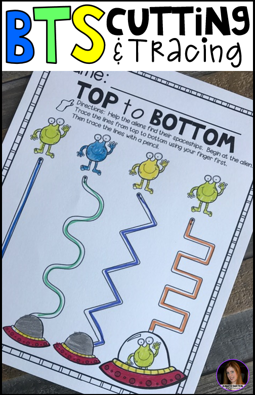 Back to School Cutting and Tracing Pages for Preschool