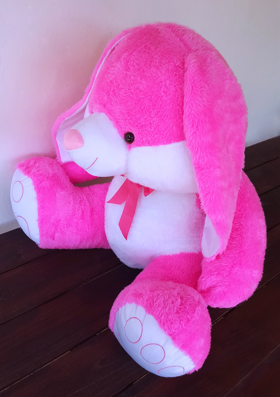 Los Osos de Lily: Coneja de Peluche 1.30cm Rosa Chicle con Corazón ...