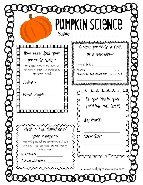 Pumpkin Science: Free Printable - Simply Sprout