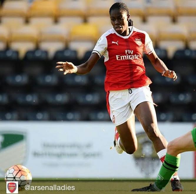 Throwback photo of female football star, Asisat Oshola